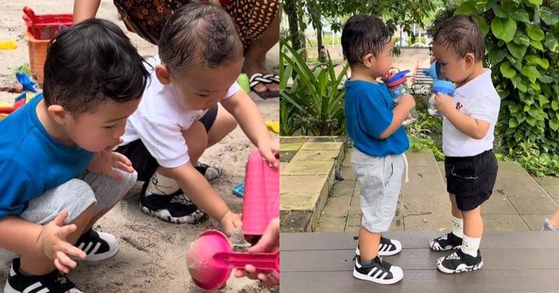 7 Potret Abe Cekut Playdate dengan Kenkulus | Popmama.com